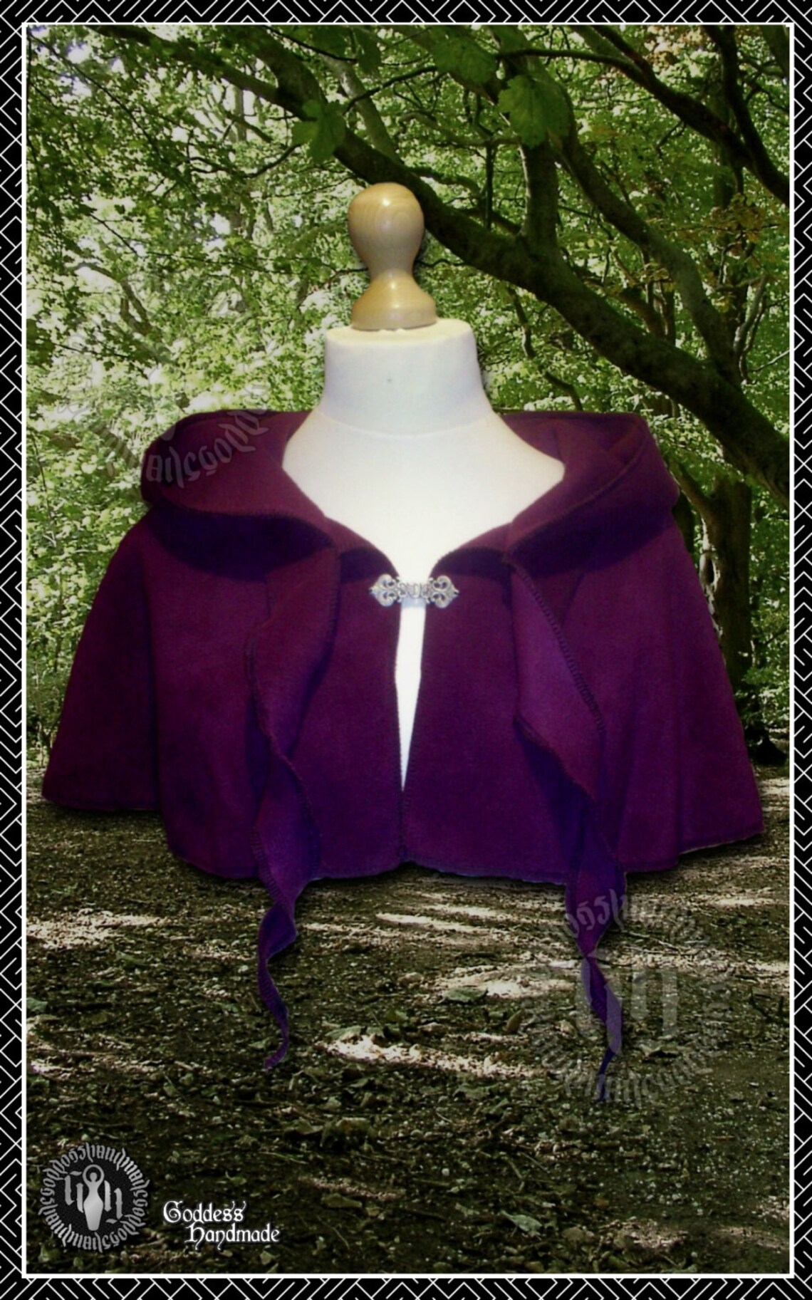 Fleece Tendril Capelet With Pixie Hood and Clasp Gugel Hood - Etsy
