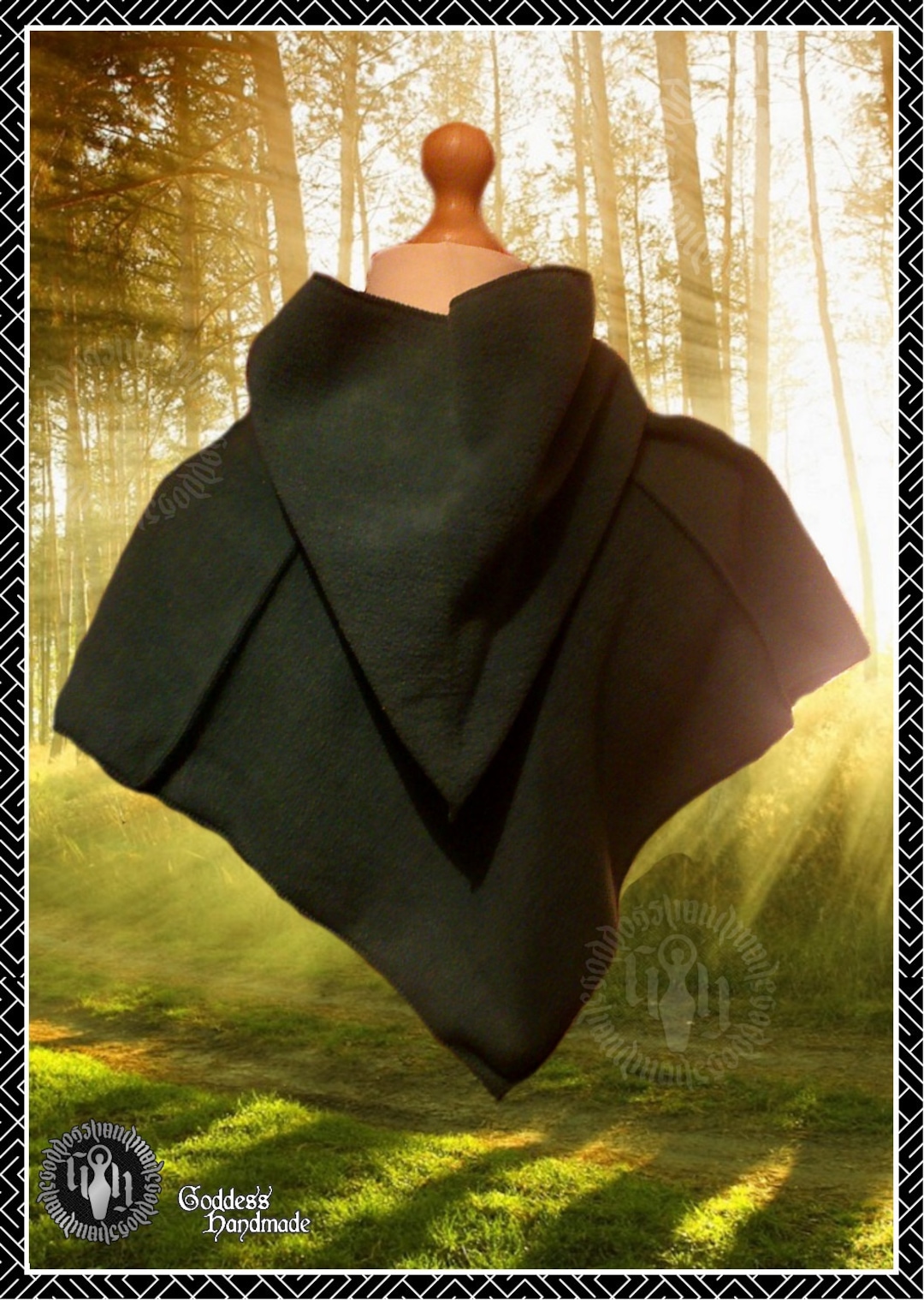 Medieval Hood, Polar Fleece, Pixie Point Hood, LARP, Renaissance, Pagan ...