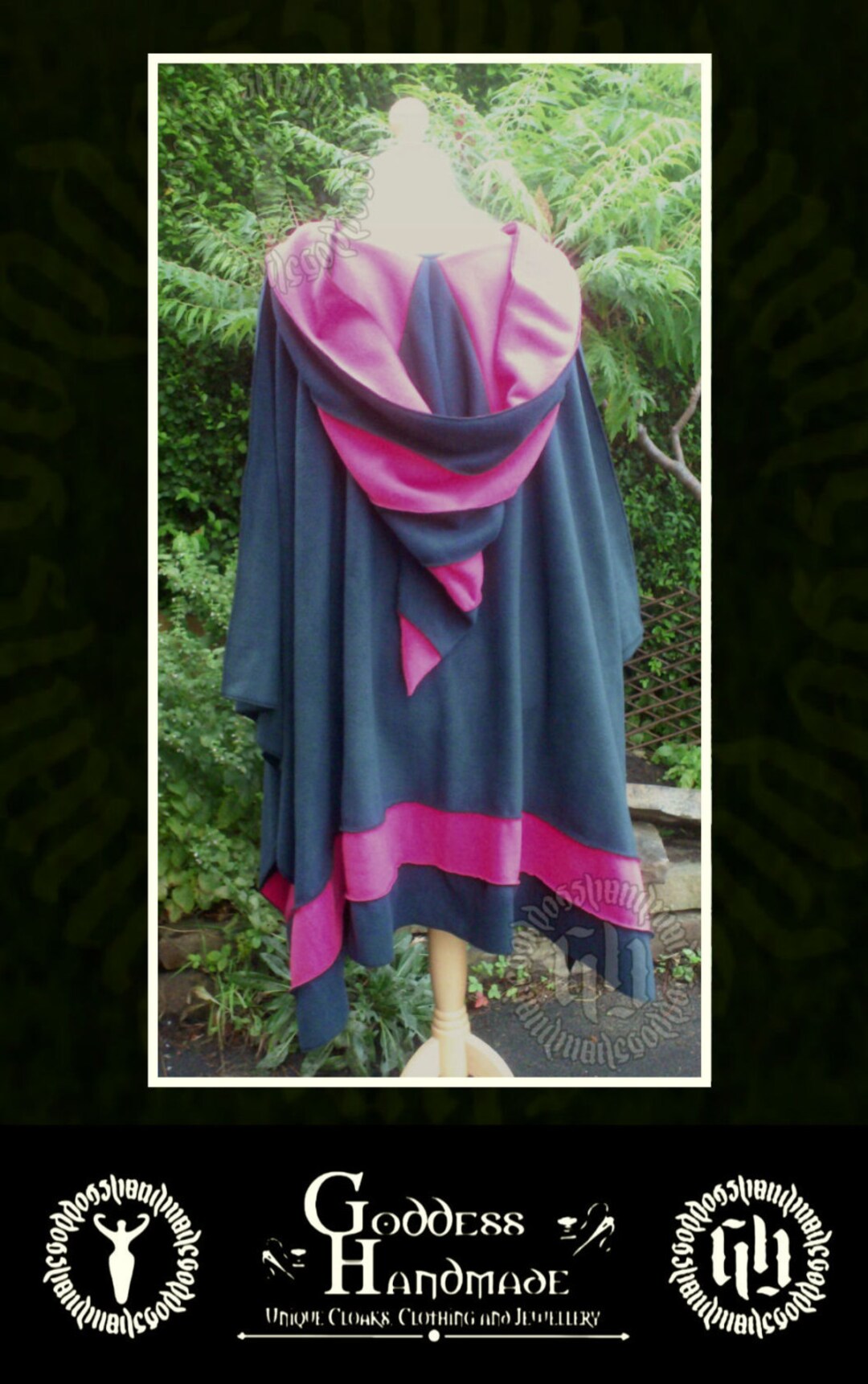 Pixie Hooded Poncho, Cape, Polar Fleece, Festivals, Pagan, Longer ...