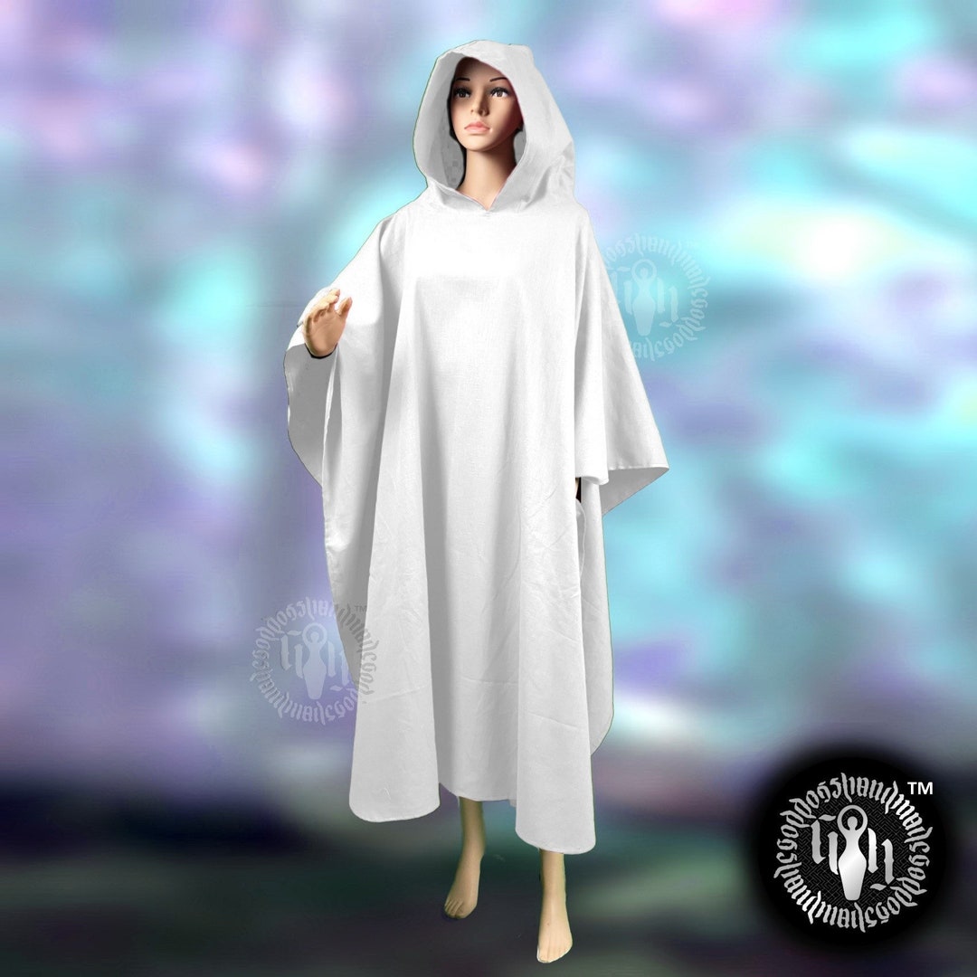 Linen Poncho, Summer Ritual Robe, Flax Cloak, Linen Cover Up, Summer ...