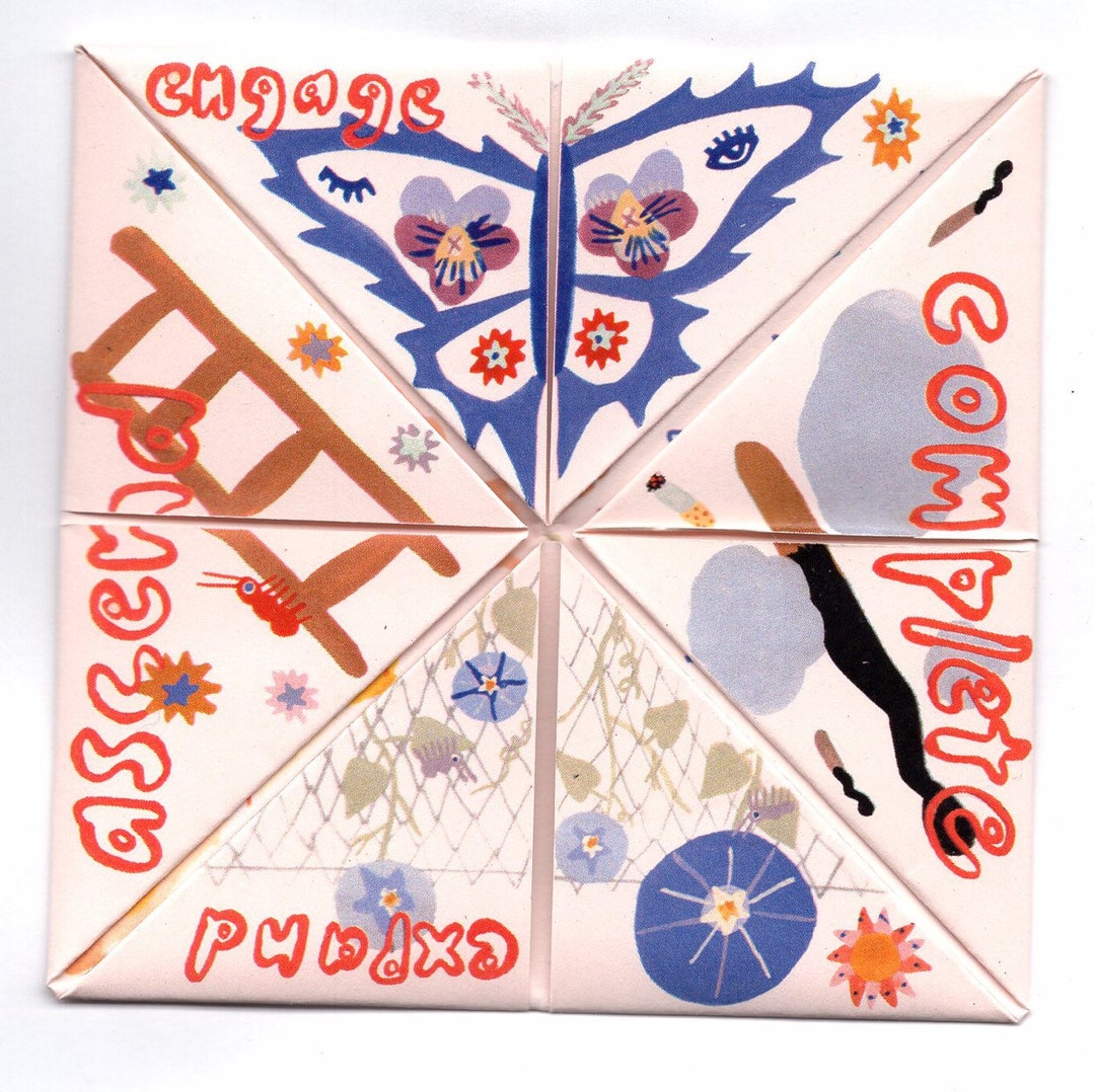 Summer Borage Fortune Teller Fold Out Zine - Etsy