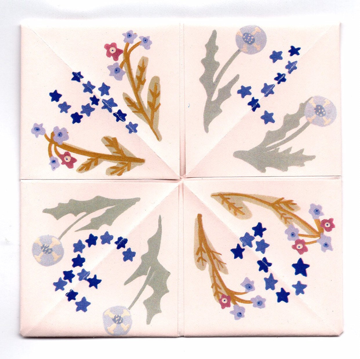 Summer Borage Fortune Teller Fold Out Zine - Etsy