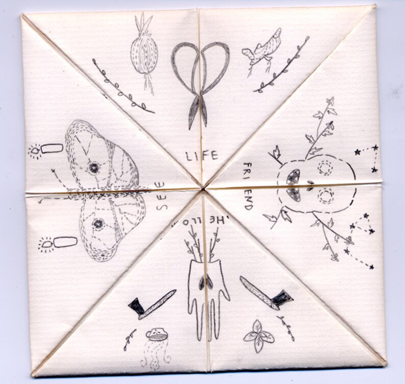 Fortune Teller Fold Out Zine - Etsy