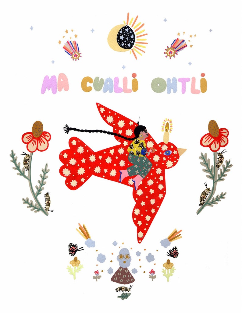 Ma Cualli Ohtli Nahuatl Print - Etsy