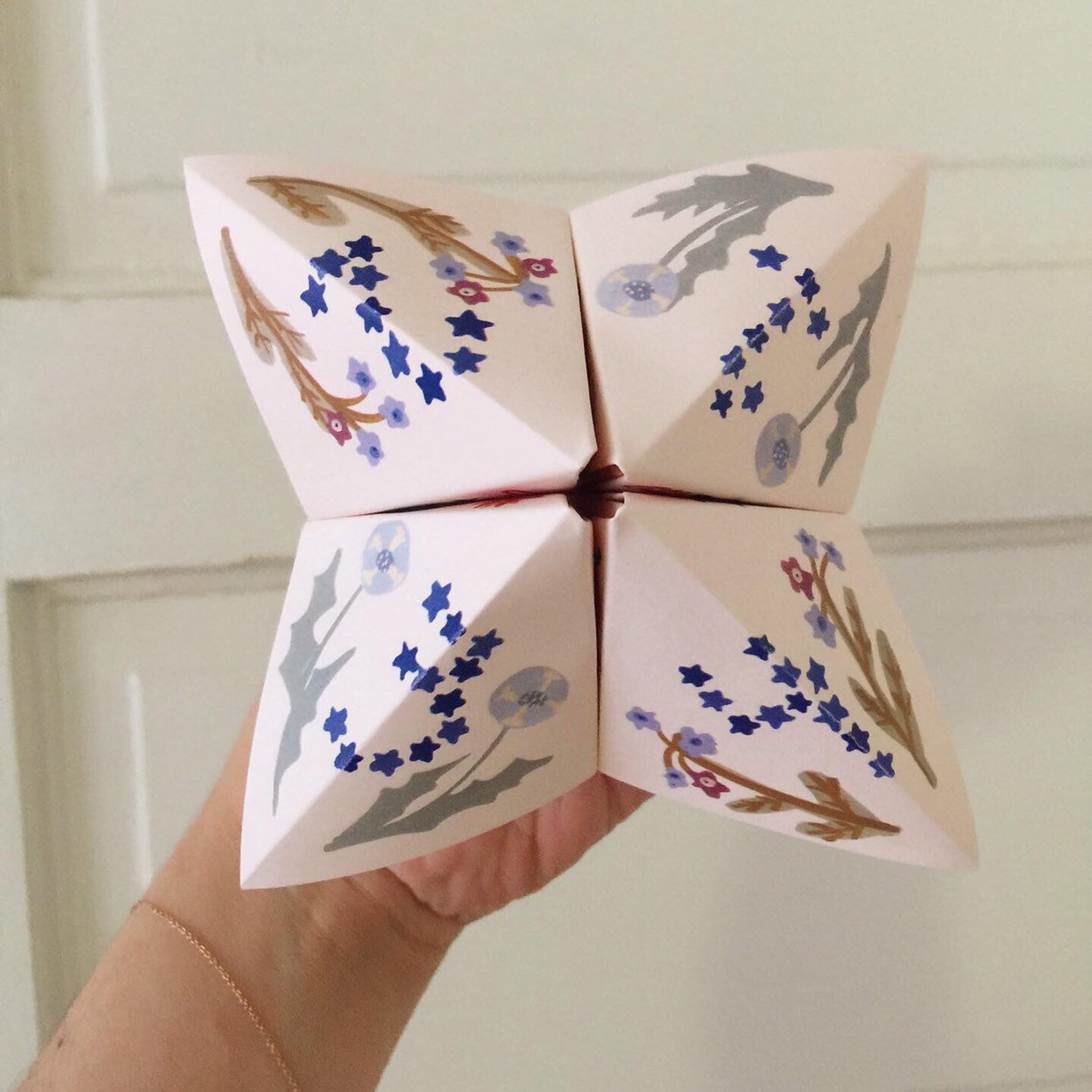 Summer Borage Fortune Teller Fold Out Zine - Etsy