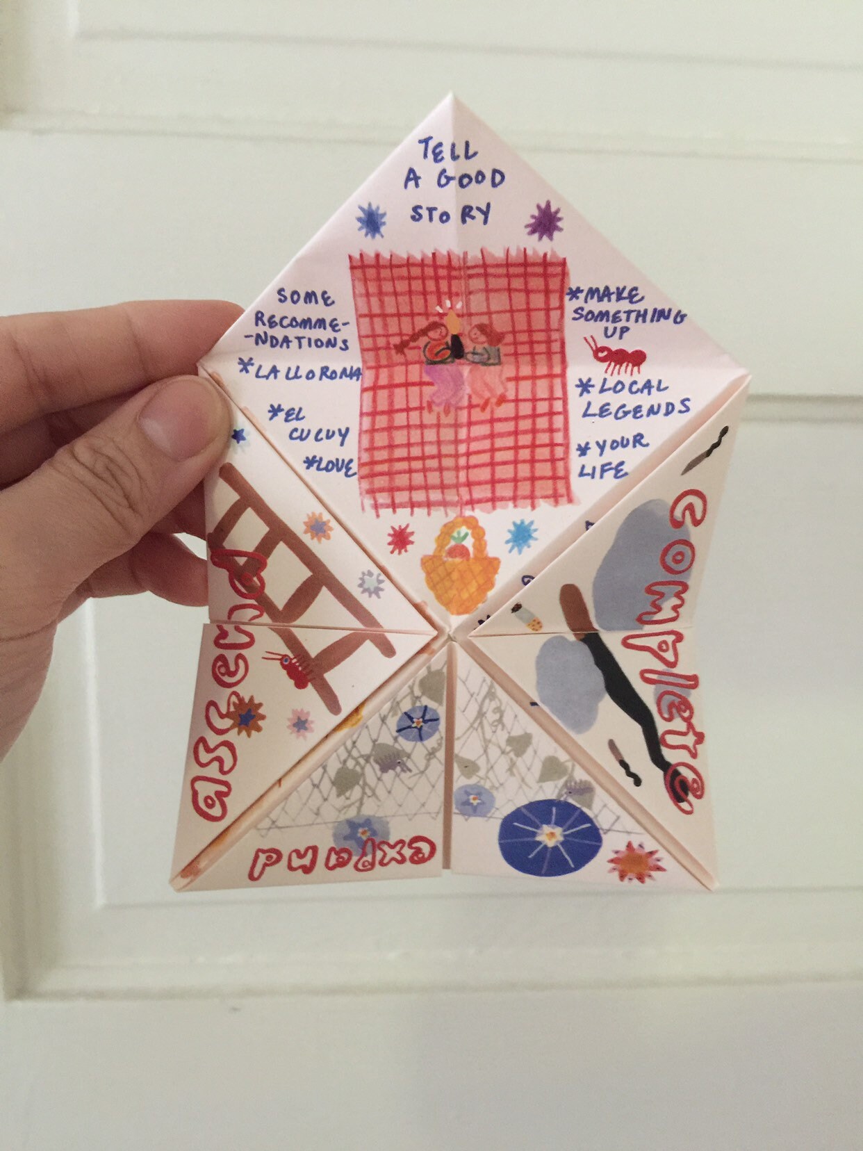 Summer Borage Fortune Teller Fold Out Zine - Etsy