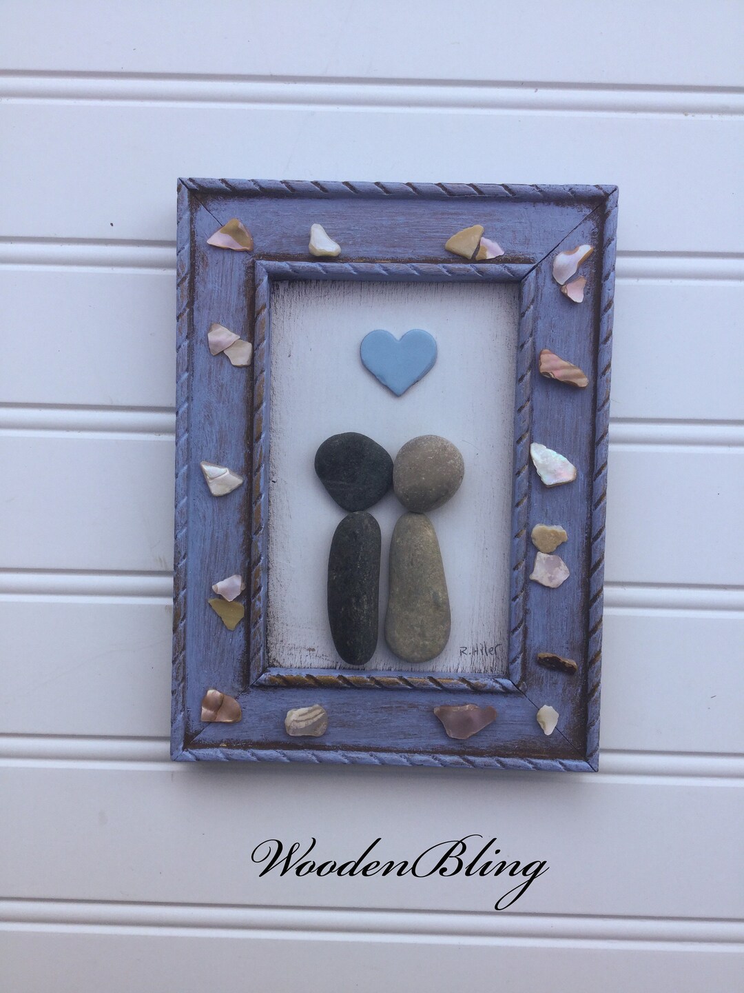 Pebble Art, Home Decor, Stone Art, Couples Gift, Honeymoon, Anniversary ...