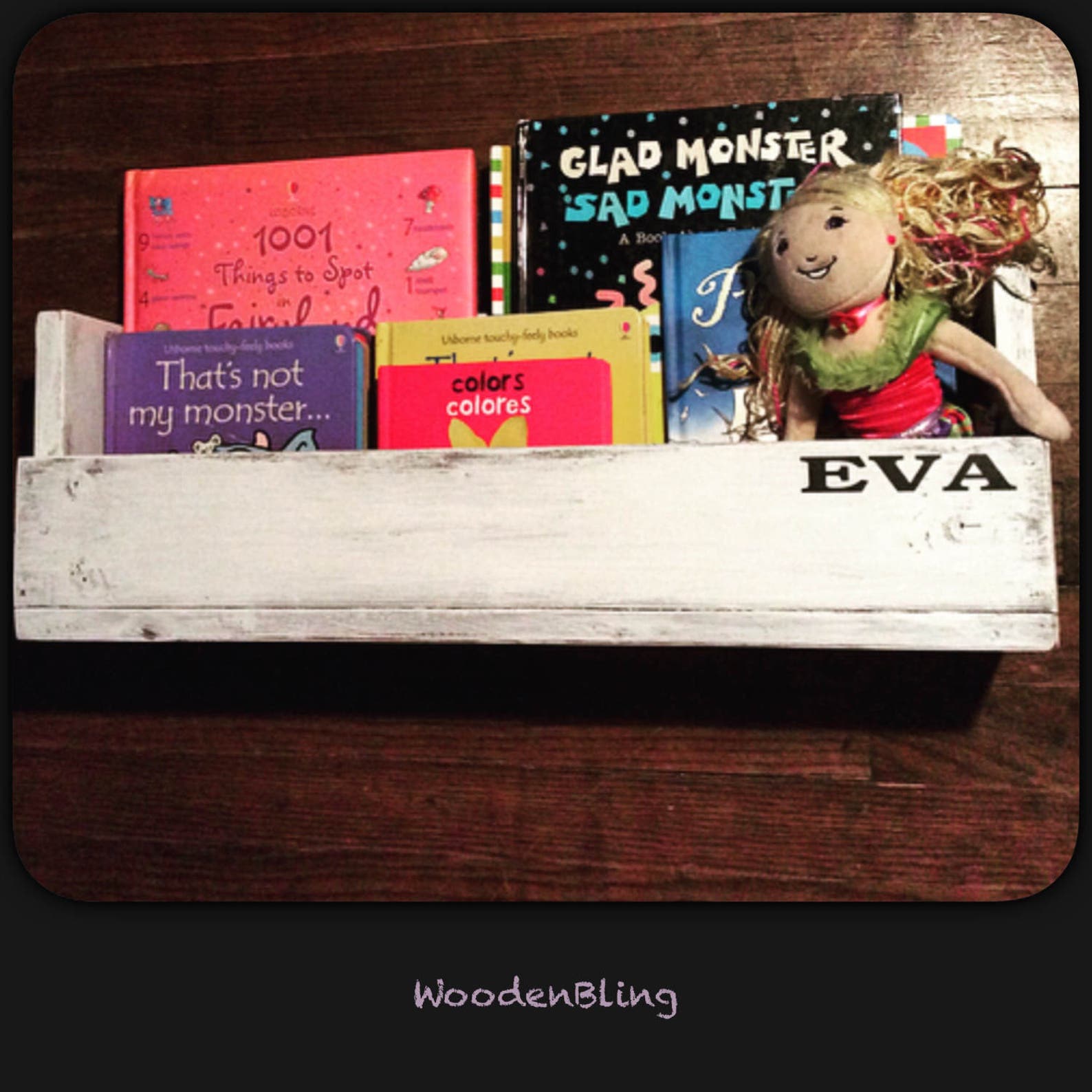 Bookshelf Personalized Shelf Reclaimed Wood Children - Etsy