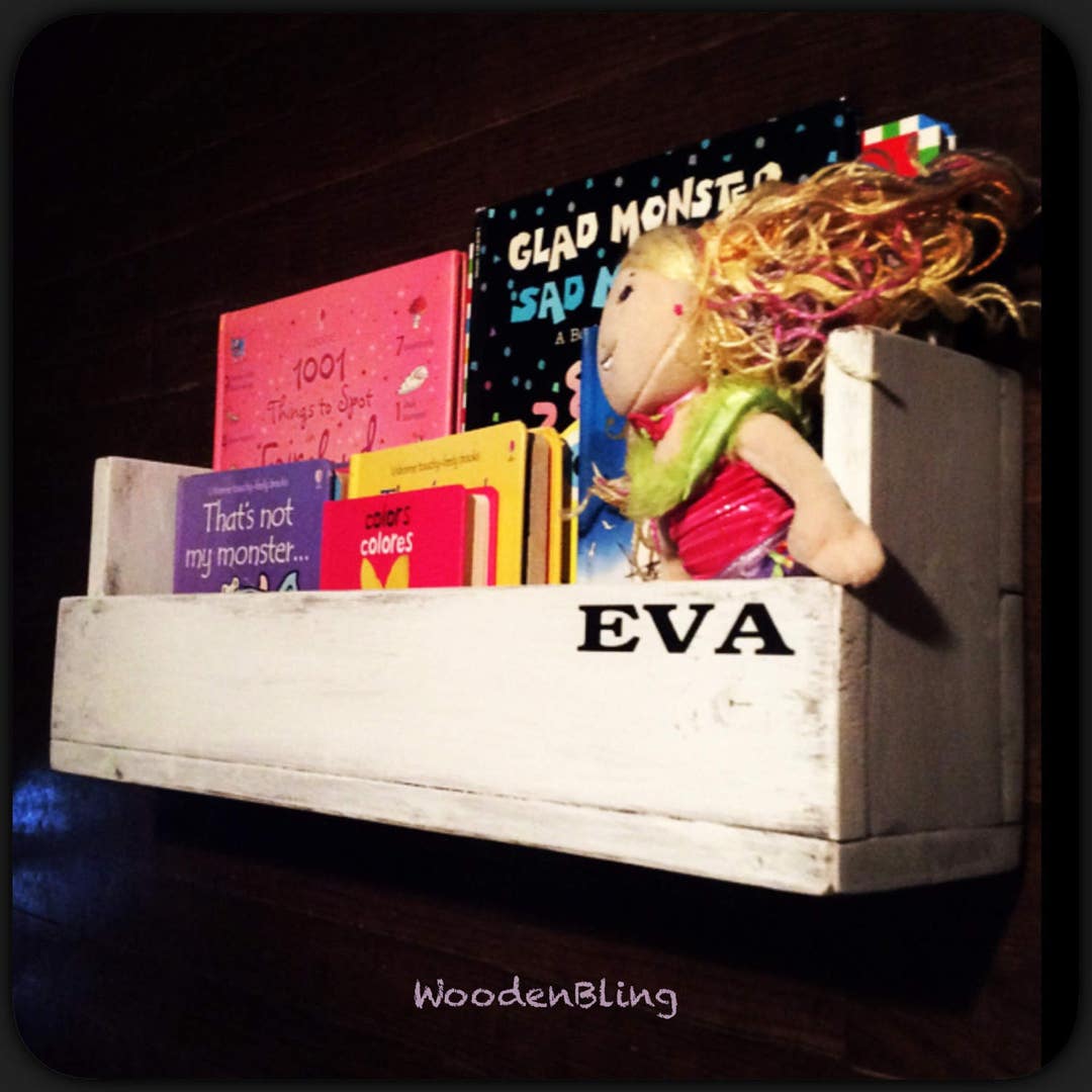 Bookshelf, Personalized, Shelf, Reclaimed Wood, Children, Nursery ...