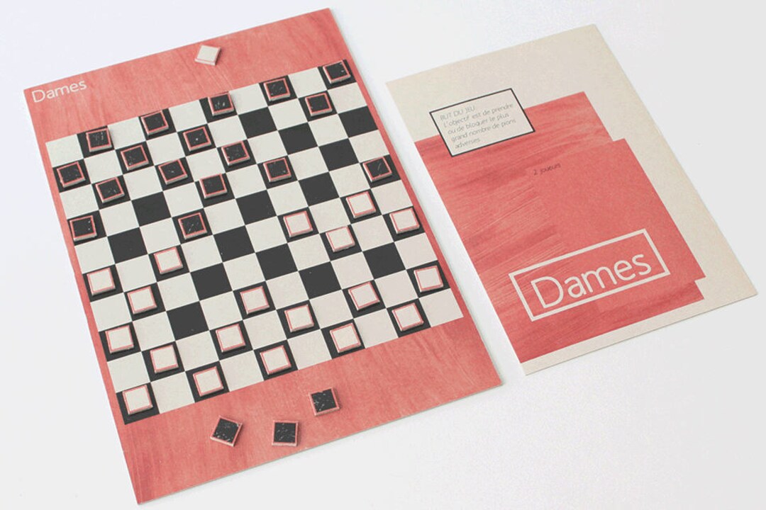 Dame/reverso Board Game 2 in 1 - Etsy