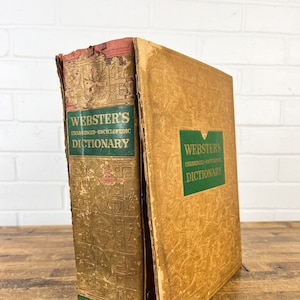 Distressed Large 1957 Webster's Encyclopedic Dictionary Book Unabridged ...