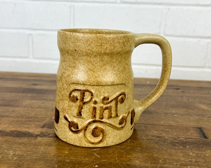 Vintage Pottery Pint Beer Mug With the Word Pint on It Authentic ...