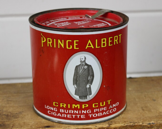 Vintage Prince Albert Red Smoking Tobacco Tin Box With Lid Art Tin ...