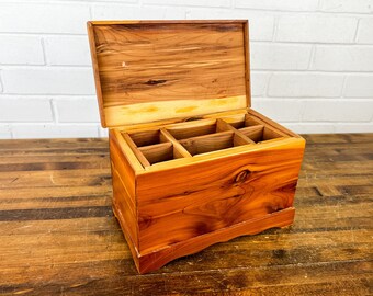9x5 Vintage Cedar Box With Lid Small Brown Wood - Etsy