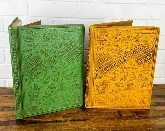 1950s Vintage the Junior Instructor Books 1 and 2 Set of Mid Century ...