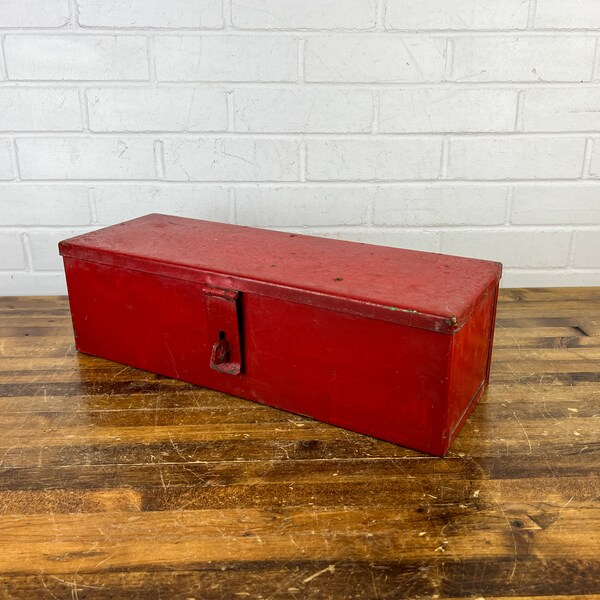 Red Metal Box - Etsy