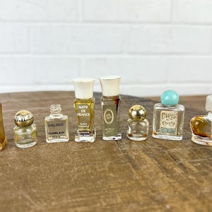 Vintage Collection of 14 Miniature Small Perfume Bottles Tiny Clear ...