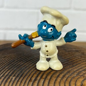 1980s Vintage Smurf Magnet Retro Chef Smurf Cook Refrigerator Magnet ...