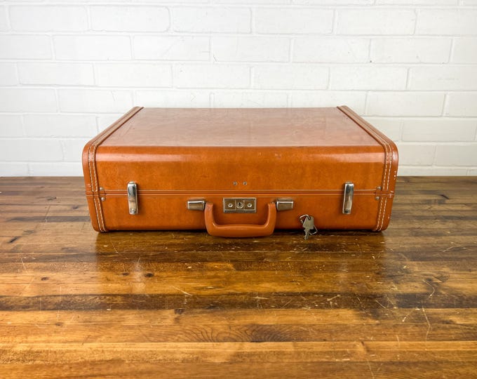 Locking Vintage Royal Traveller Brown Briefcase With Key Classic Mid ...