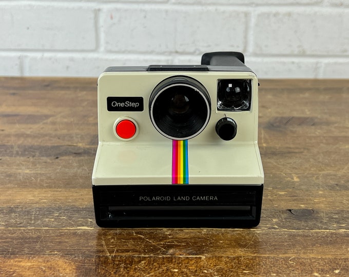 Vintage Polaroid One Step Instant Land Camera With Rainbow Stripe With ...