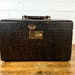 Distressed Vintage Brown Train Case Wooden Body With Faux Skin Exterior ...