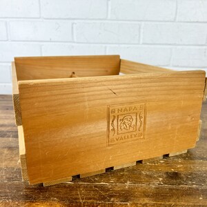 Vintage Napa Valley Wood Storage Display Container or CD Holder Storage ...