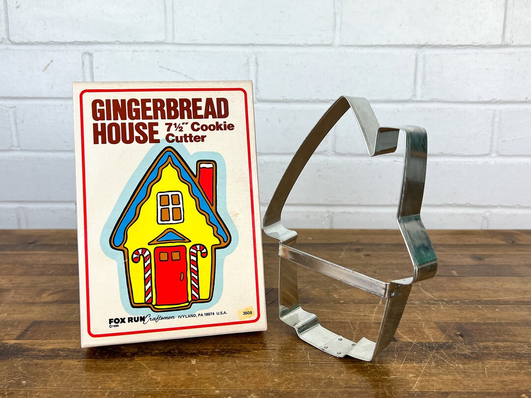 Vintage Gingerbread House Metal Cookie Cutter With Original Box ...