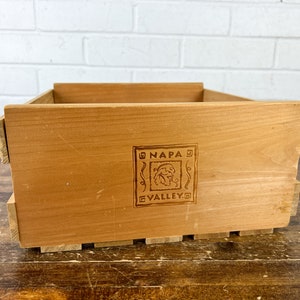 Vintage Napa Valley Wood Storage Display Container or CD Holder Storage ...