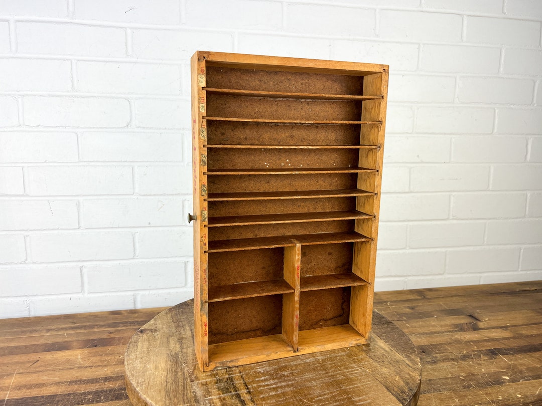 15x10 Vintage Nail File Drawer Wood Curio Cubby Cabinet in Printers ...