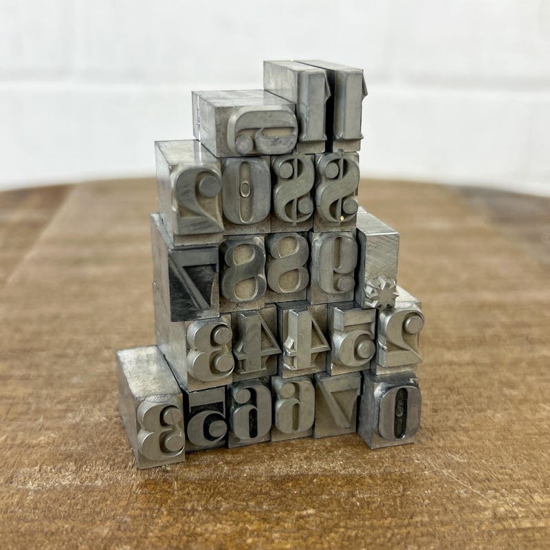 Letterpress Type - Etsy