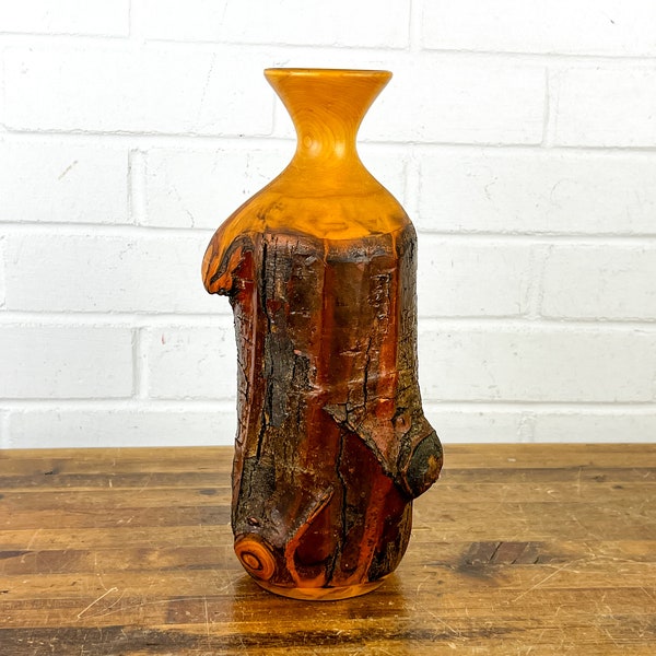Wooden Tree Trunk Vase - Etsy