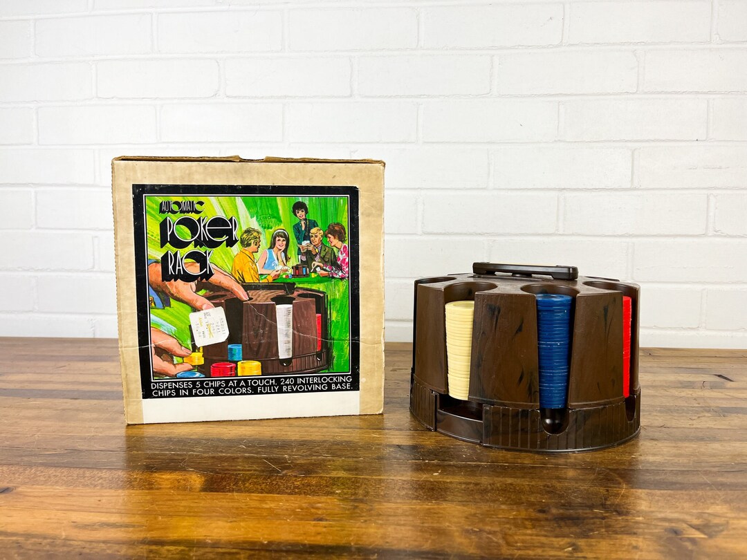 Mid Century Wooden Poker Chip Holder Poker Chip Storage Dispenser - Etsy