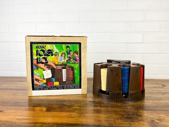 Mid Century Wooden Poker Chip Holder Poker Chip Storage - Etsy