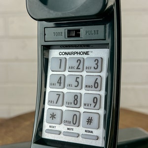 1990s Vintage Dark Green Telephone by Conair Retro Phone Telephone With ...