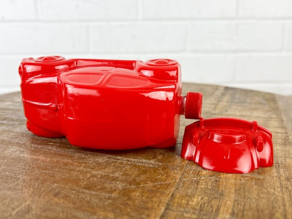 Vintage Avon Red Volkswagen Bug Figurine Glass Car Af… - Gem