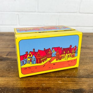 Vintage Distressed Yellow Metal Box Recipe Box for 3x5 Cards - Etsy