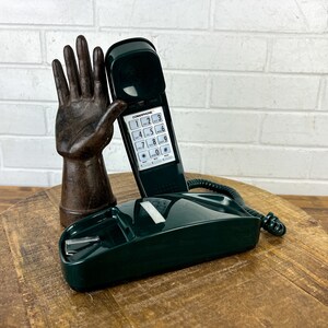 1990s Vintage Dark Green Telephone by Conair Retro Phone Telephone With ...