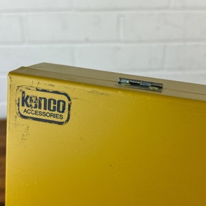 Vintage Yellow Metal 35mm Slide Box With Latch and Handle Projector ...