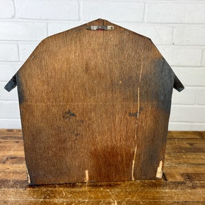 14x14 Vintage Gray Knick Knack Shelf House Shape Wooden Display Shelf ...