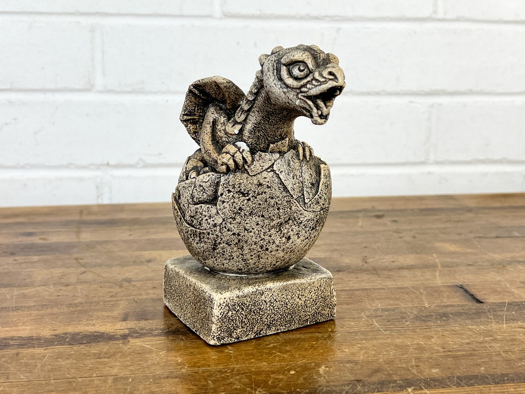 90s Windstone Baby Dragon in Egg Figurine Authentic Vintage Windstone ...