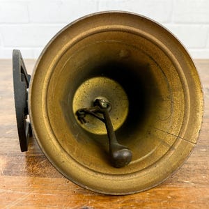 Vintage Bevin Brass Garden Bell – 6" Patio Dinner Bell With Horseshoe ...