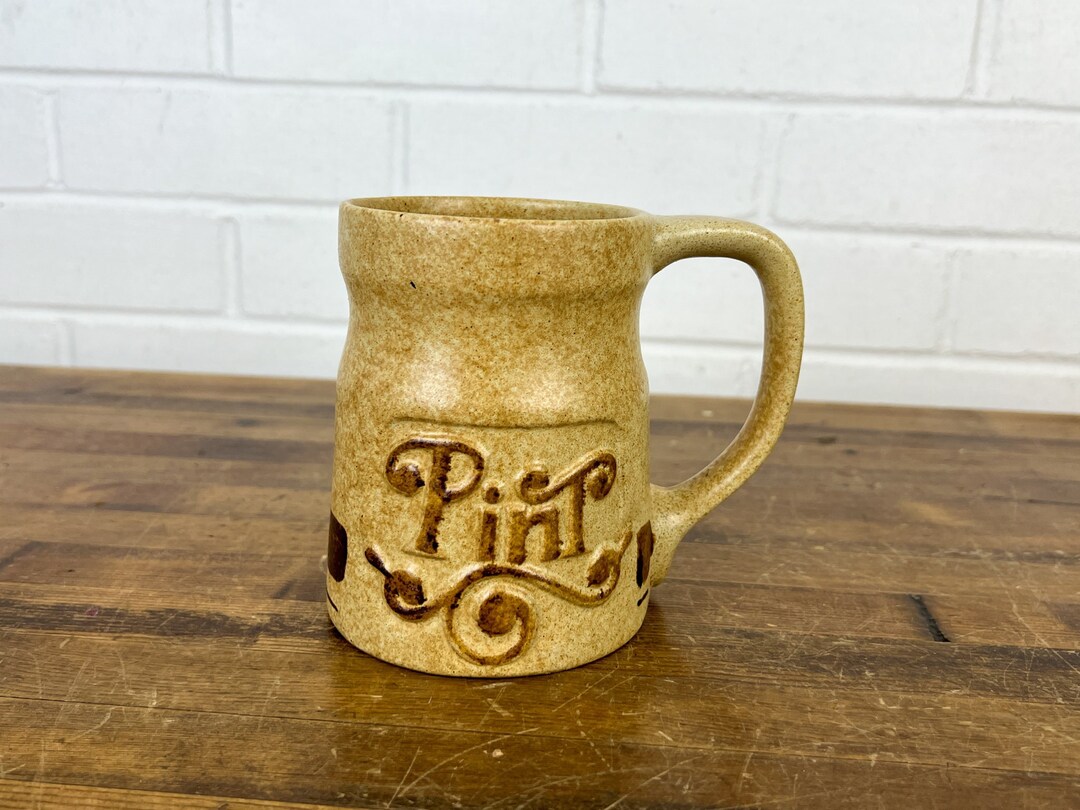 Vintage Pottery Pint Beer Mug With the Word Pint on It Authentic ...