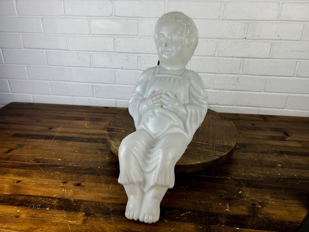 Vintage Nativity Scene Baby Jesus Blow Mold Empire Brand Large Plastic ...