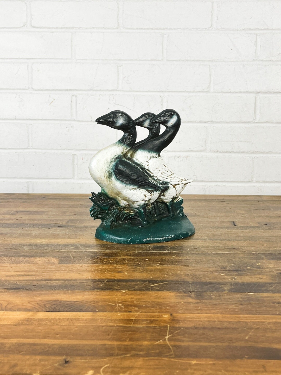 Vintage Three Geese Hubley Doorstop #457 Cast Iron Goose Doorstop ...