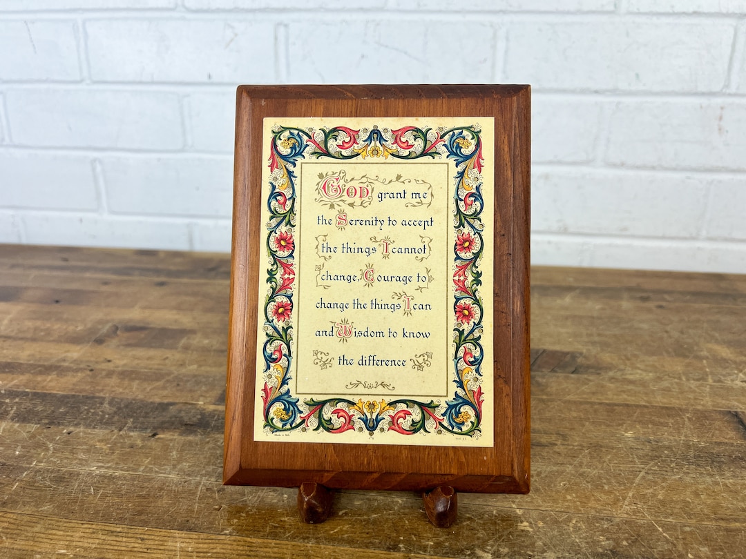 Vintage Serenity Prayer Art for Wall Hanging God Grant Me the Serenity ...