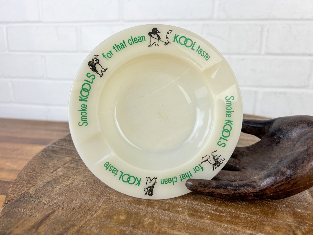 Vintage Kool Cigarettes Glass Ashtray Round Advertisement Ashtray Smoke ...
