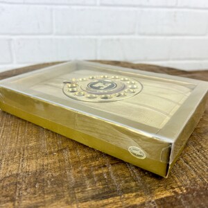 Vintage Gold Phone Dial Telephone Number Directory Rotary Dial Index ...