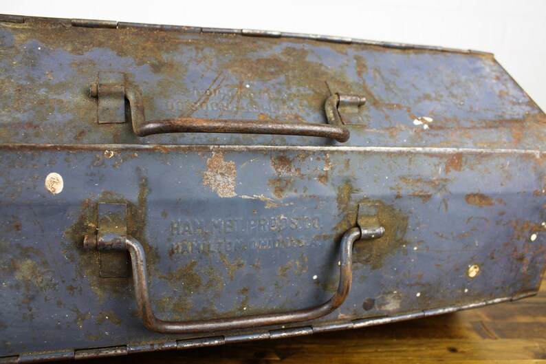 Vintage Metal Tool Box Box With Tool Box Tray Authentic - Etsy