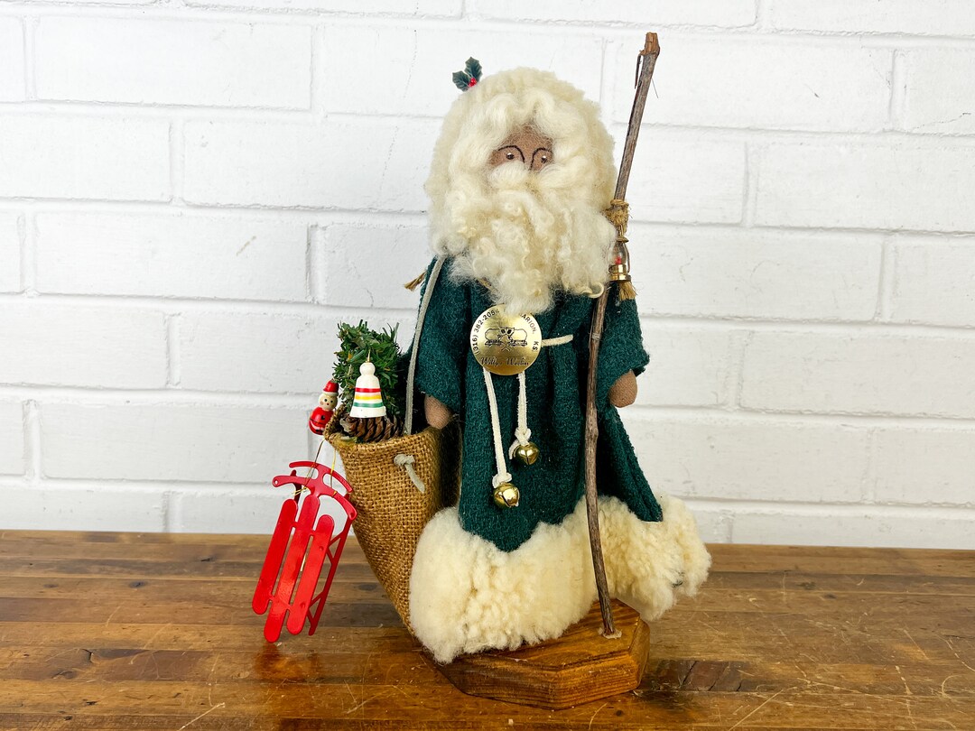 12" Vintage Handmade Santa Claus Doll Country Santa Standing Doll One ...