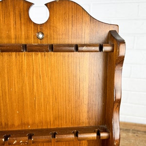 Vintage Wood Souvenir Spoon Rack for Collectible Spoons Holds 18 Small ...